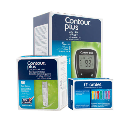 Contour plus glucometer machine + 50 strips+ 50 Lancets free – Healthana.co