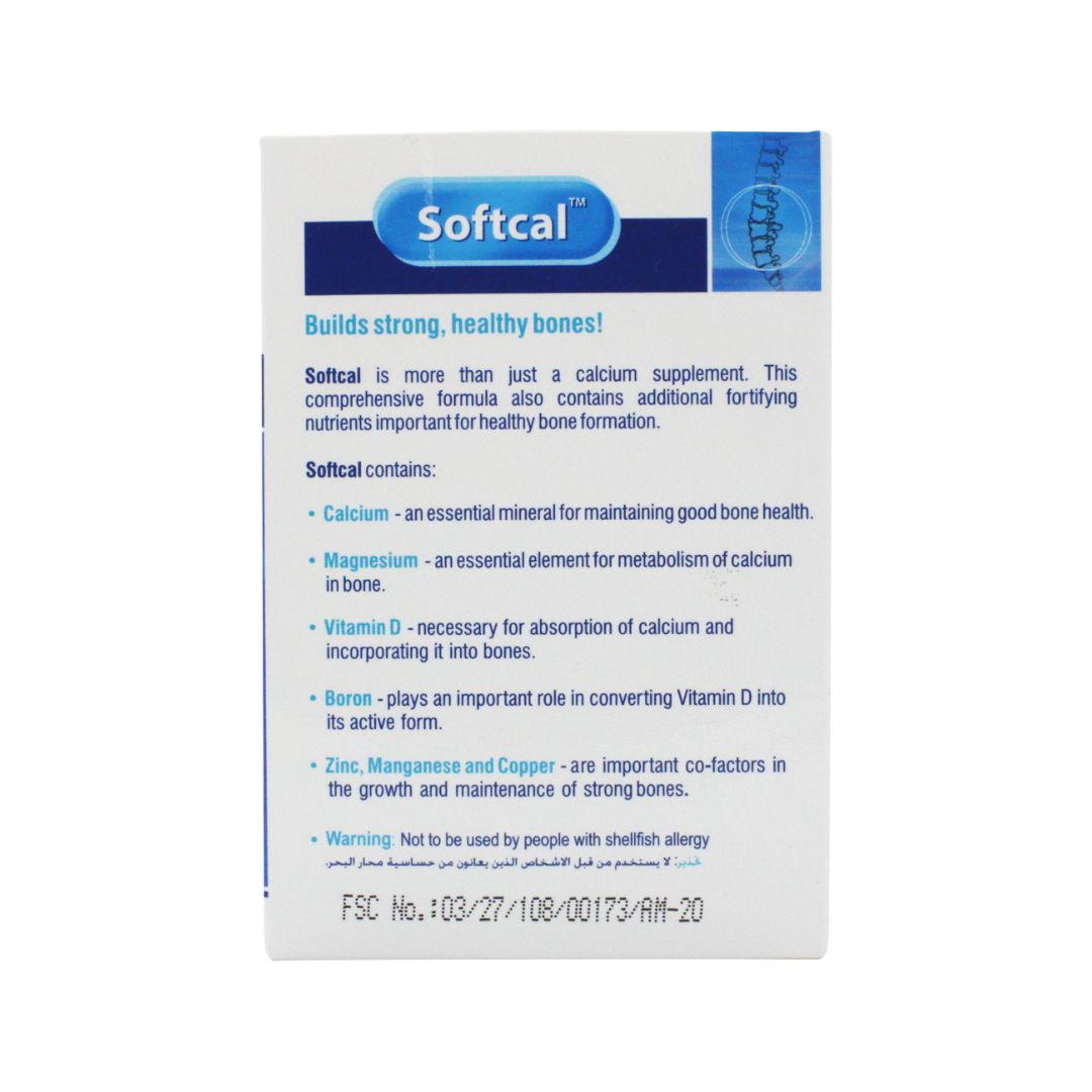 Softcal, For Complete Bone Health + Strength, Softgel 30's – Healthana.co