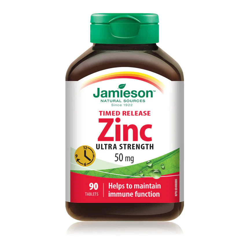 Zinc 50 mg Ultra Strength | Timed Release - 90 tablets – Healthana.co
