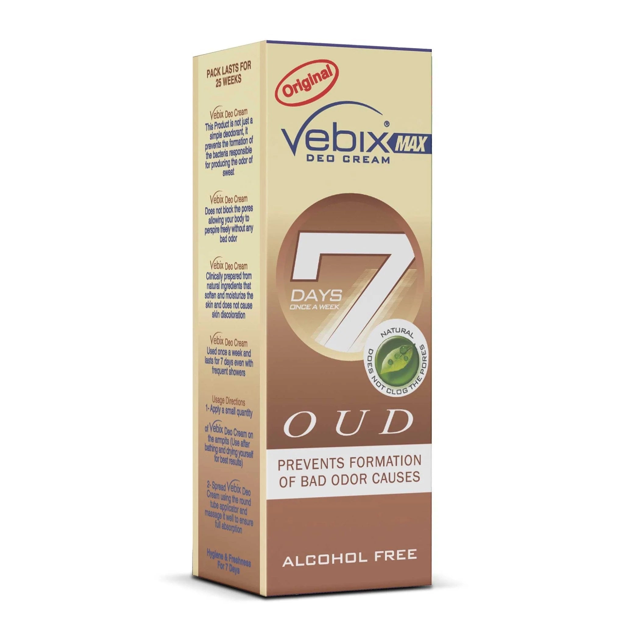 Vebix Max Deo Cream - Oud - 25 ml – Healthana.co